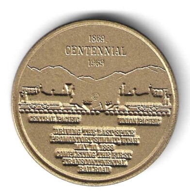 GOLDEN SPIKE 100TH ANNIVERSARY 1869-1969 CENTENNIAL TRAINS PLASTIC ...