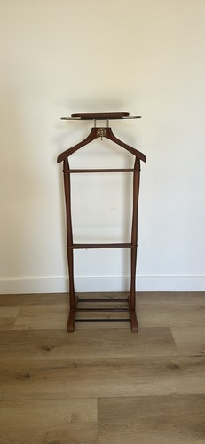 Vintage Japanese Wooden Valet Stand – Classic Mid-Century Butler Rack ...