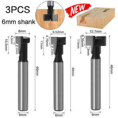 6mm Shank T-Slot Cutter Router Bit Keyhole Router Bit Power Tools ...