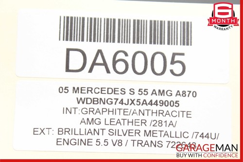 03-06 Mercedes W215 CL55 S55 S65 AMG Rear Left Side Exhaust Muffler ...