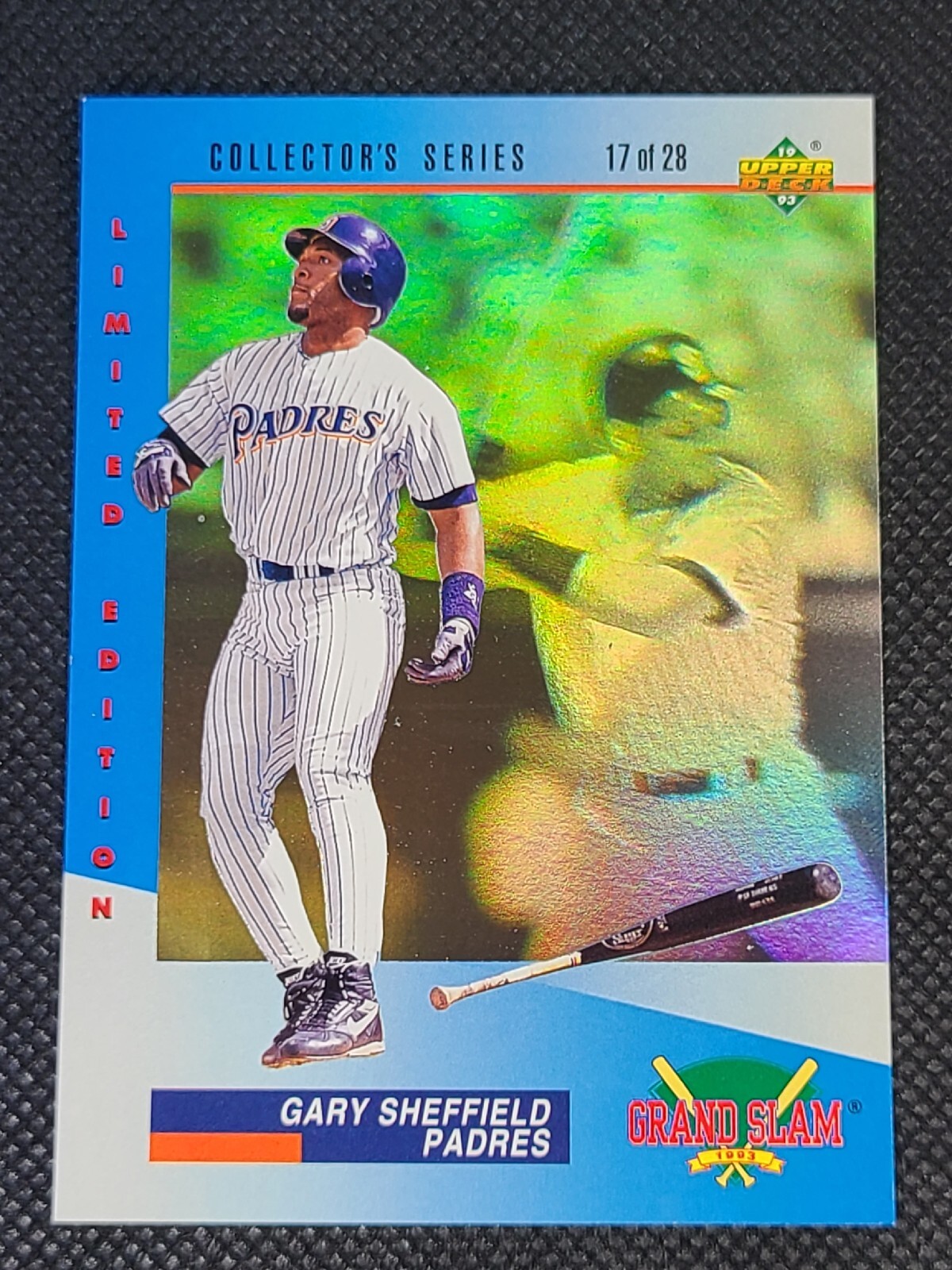 1993 Upper Deck Denny's Grand Slam Holograms Gary Sheffield #17 Padres ...