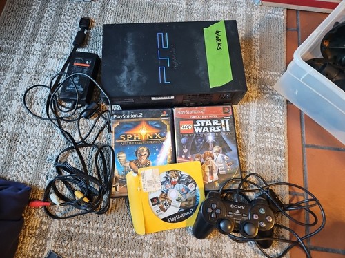 Sony PlayStation 2 PS2 Fat Console Bundle 3 Games Controller Cords SCPH ...