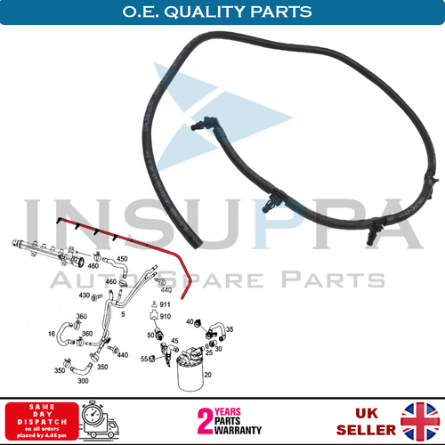 Fuel Overflow Leak Off Pipe For Mercedes A-Class B-Class C-Class ...