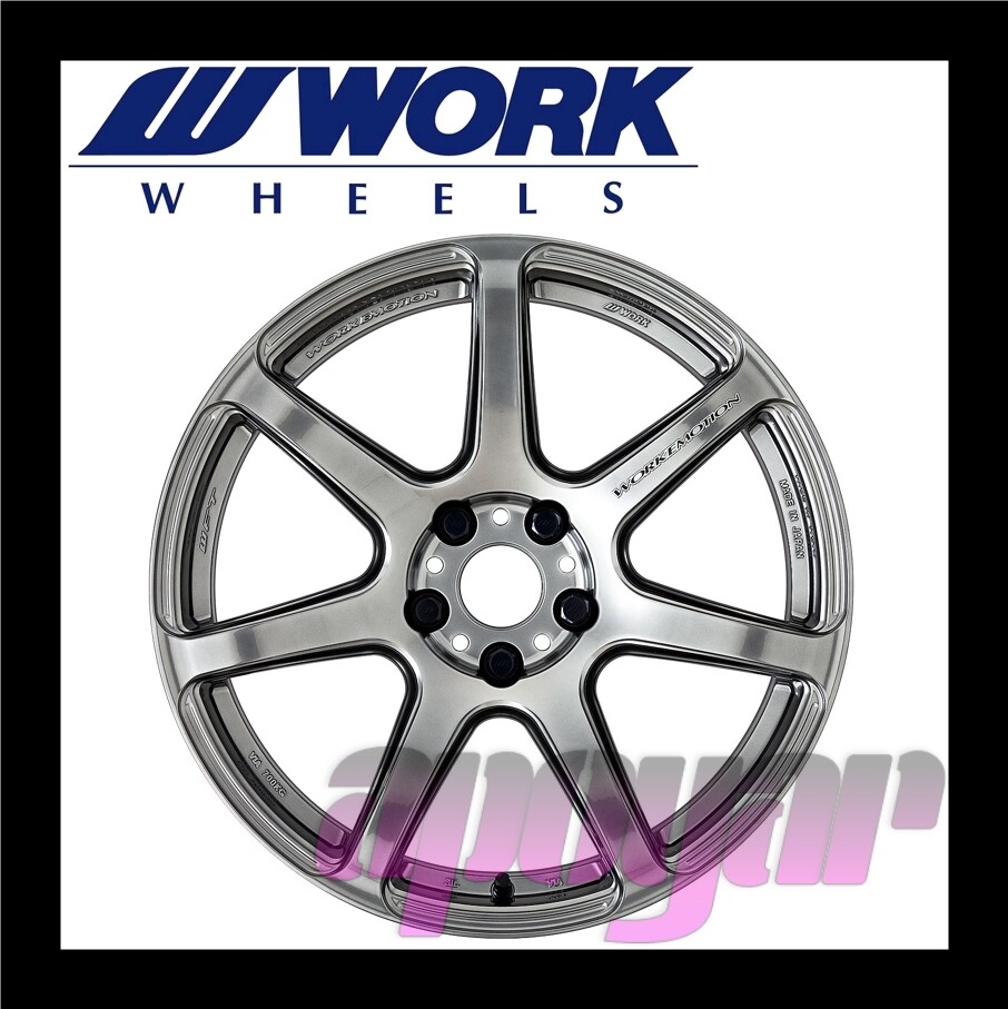 WORK EMOTION T7R WHEEL (1pcs) 18 inch 9.5J 22 114.3 5H Glimit Silver ...