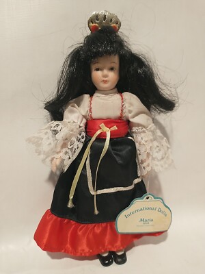 International Dolls Maria from Spain Porcelain Collectible 9" By Russ ...
