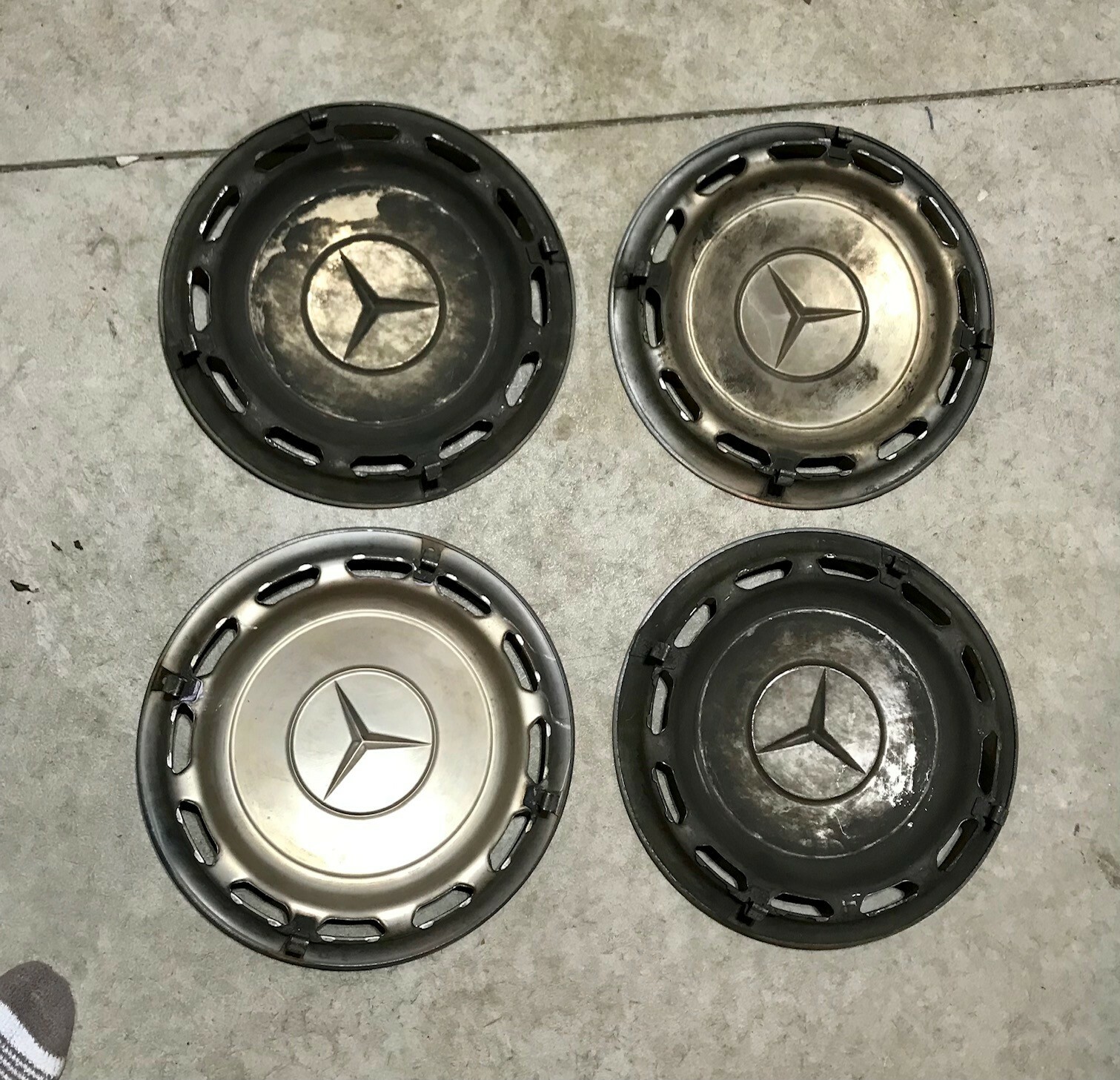 Mercedes-Benz Hub Caps Set of 4 Chrome | Genuine OEM | Germany