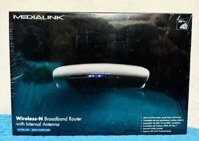 Medialink MWN-WAPR150N 150 Mbps 4-Port 10/100 Wireless N Router w ...
