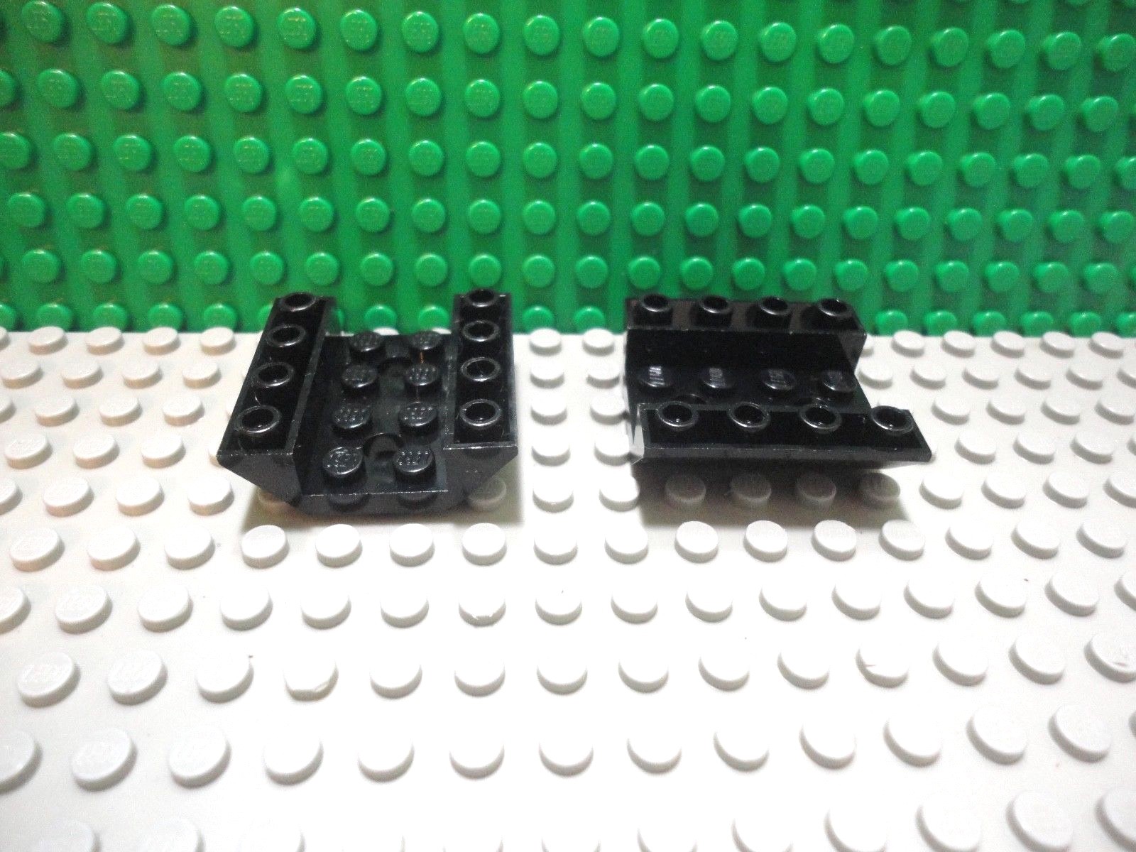 Lego 2 Black 4x4 Double Inverted brick block Slopes with cut out NEW | eBay