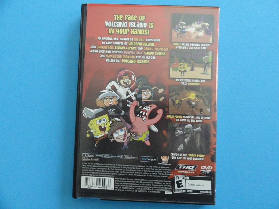 PS2 NICKTOONS BATTLE FOR VOLCANO ISLAND COVER ART IN BLOCKBUSTER VIDEO ...