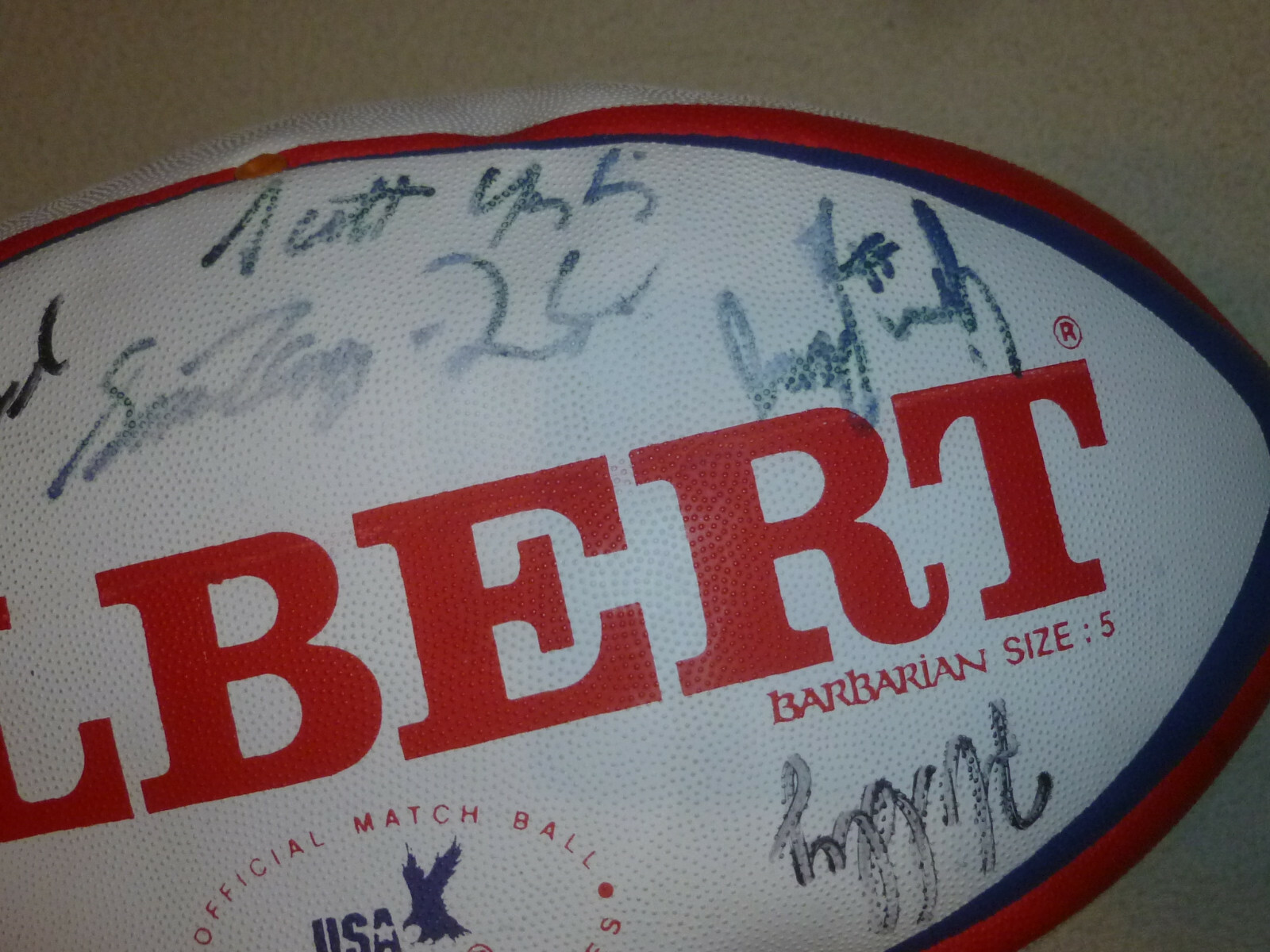 AUTOGRAPHED SIGNED USA RUGBY TEAM OFFICIAL MATCH BALL AMERICAN EAGLES ...