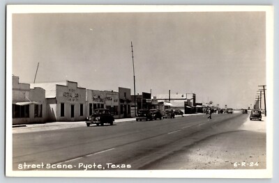 Postcard RPPC Street Scene - Pyote Texas | eBay