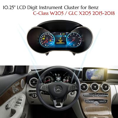 10.25" Digital Screen LCD Instrument Cluster Fit for Benz C-Class GLC ...