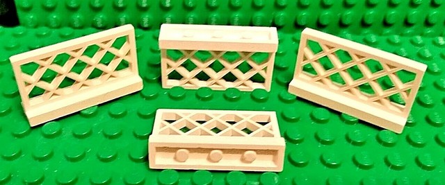 5x Lego Fence Red 1x4x2 Gitte Barrier Gate Garden Fences 318521 3185 | eBay