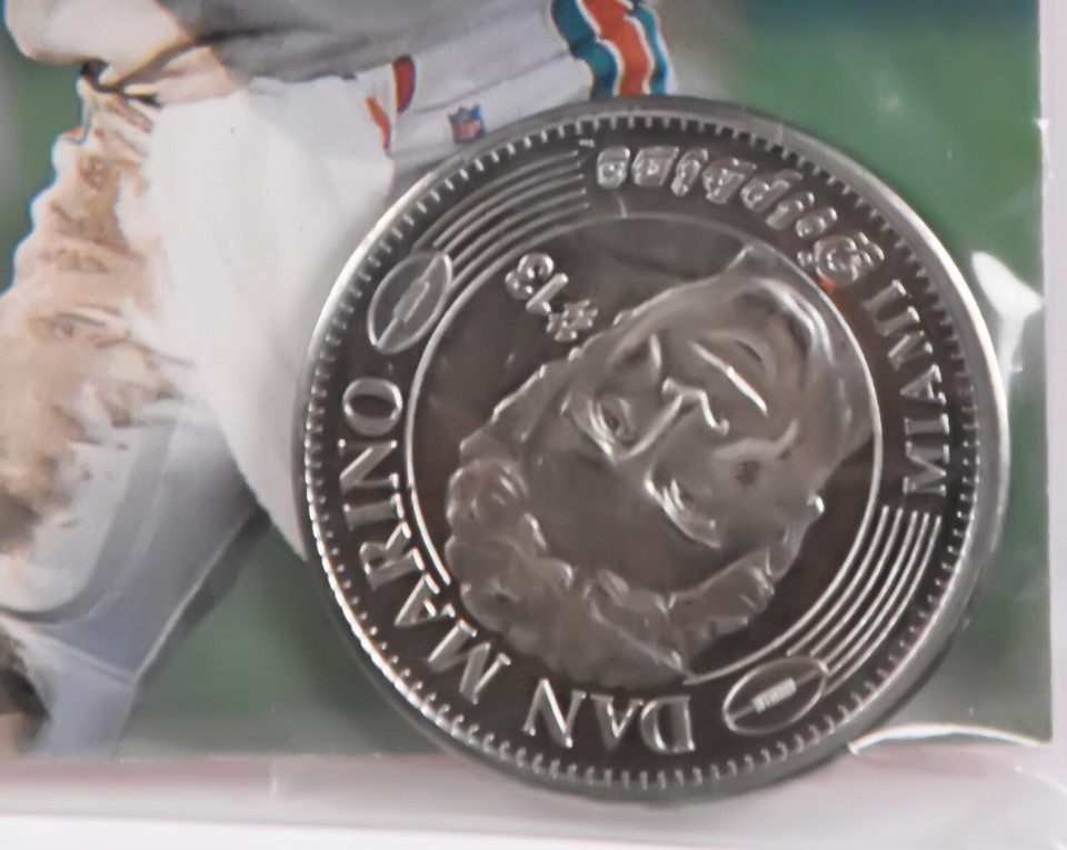 1996 DAN MARINO Miami Dolphins Coin and Trading Card, Unopened | eBay