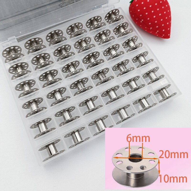 36x Nähmaschinenspulen Metall Kunststoff Spulenkörper Universal Spule ...