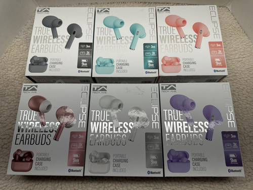 NEW FACTORY SEALED - TECH AVE True Wireless Earbuds with Charging Case ...