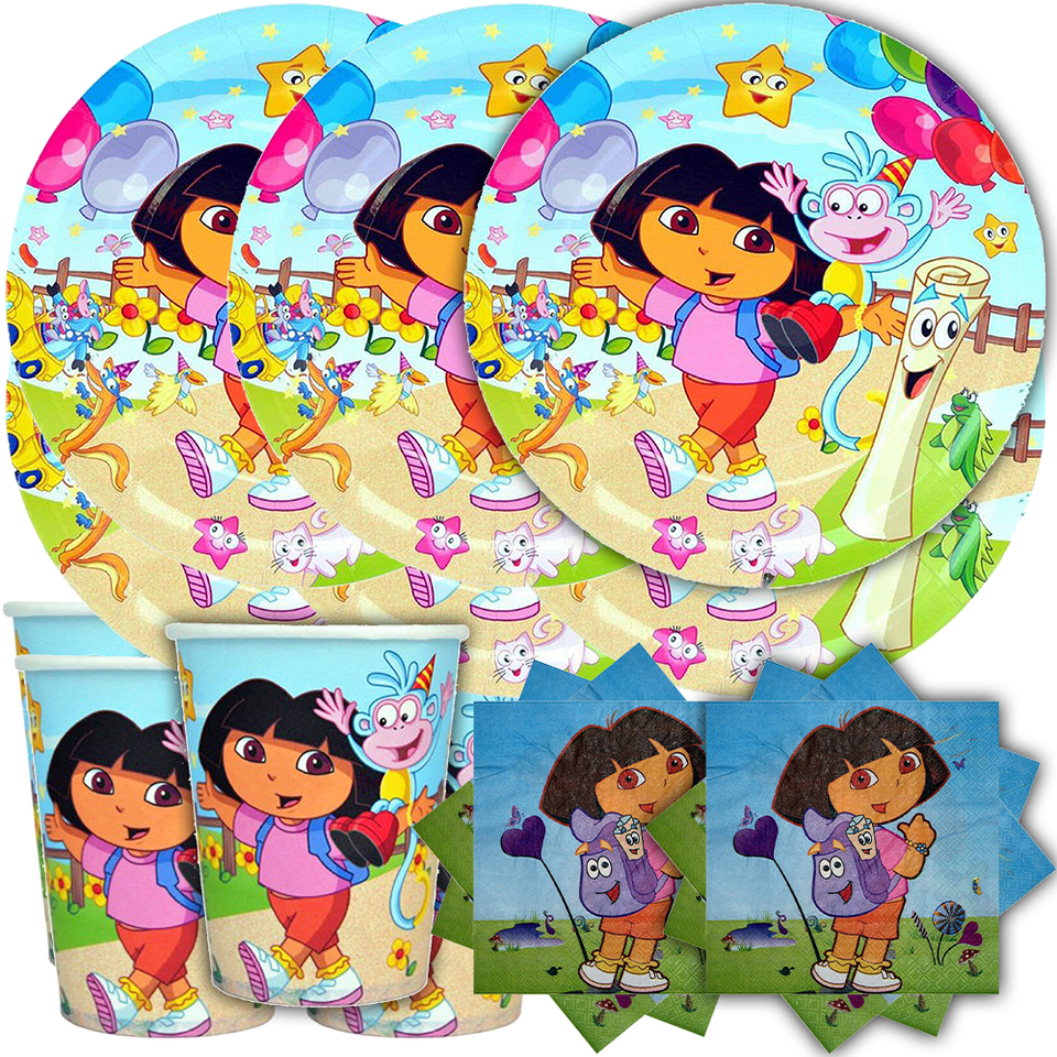 DORA Explorer plate cup birthday party supplies favor centerpiece ...