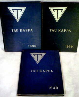 1938 1939 1940 Vintage TAU KAPPA Trinity College YEARBOOK Lot ...