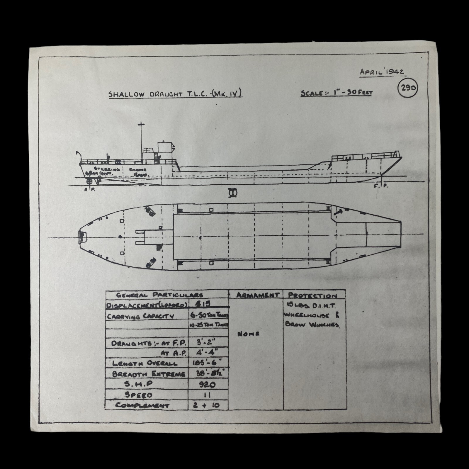 RARE WWII April 1942 Normandy D-Day British Landing Craft Tank Mark IV ...