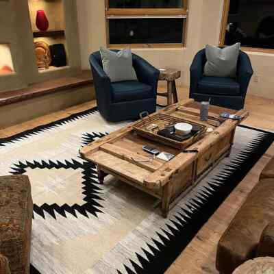 Mexican Wool Boho Rug Turkish Aztec Kilim Rug Handwoven Oriantal Rugs ...