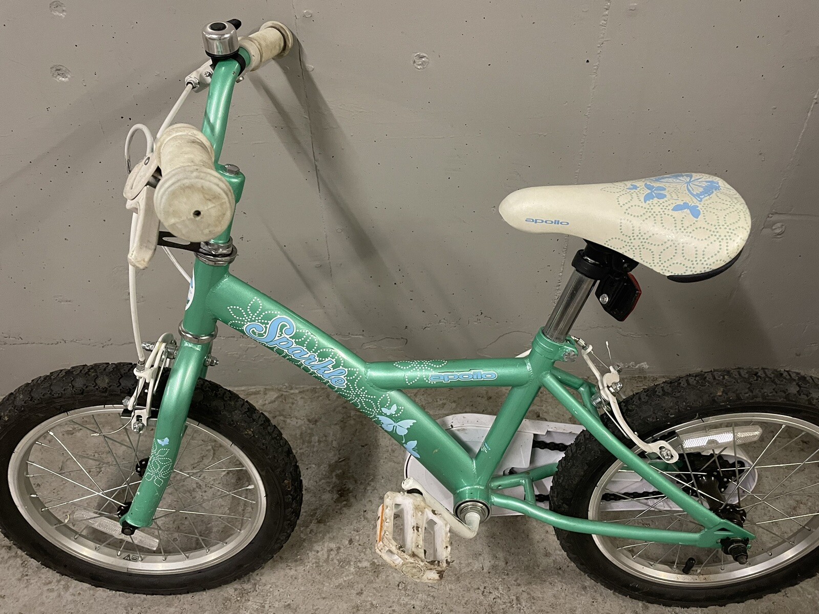 Apollo Sparkle Child’s Girls Bike 16” Wheels Green | eBay UK
