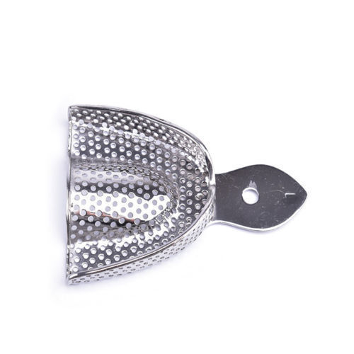 Dental Stainless Steel Autoclavable Metal Impression Trays S/M/L Upper ...