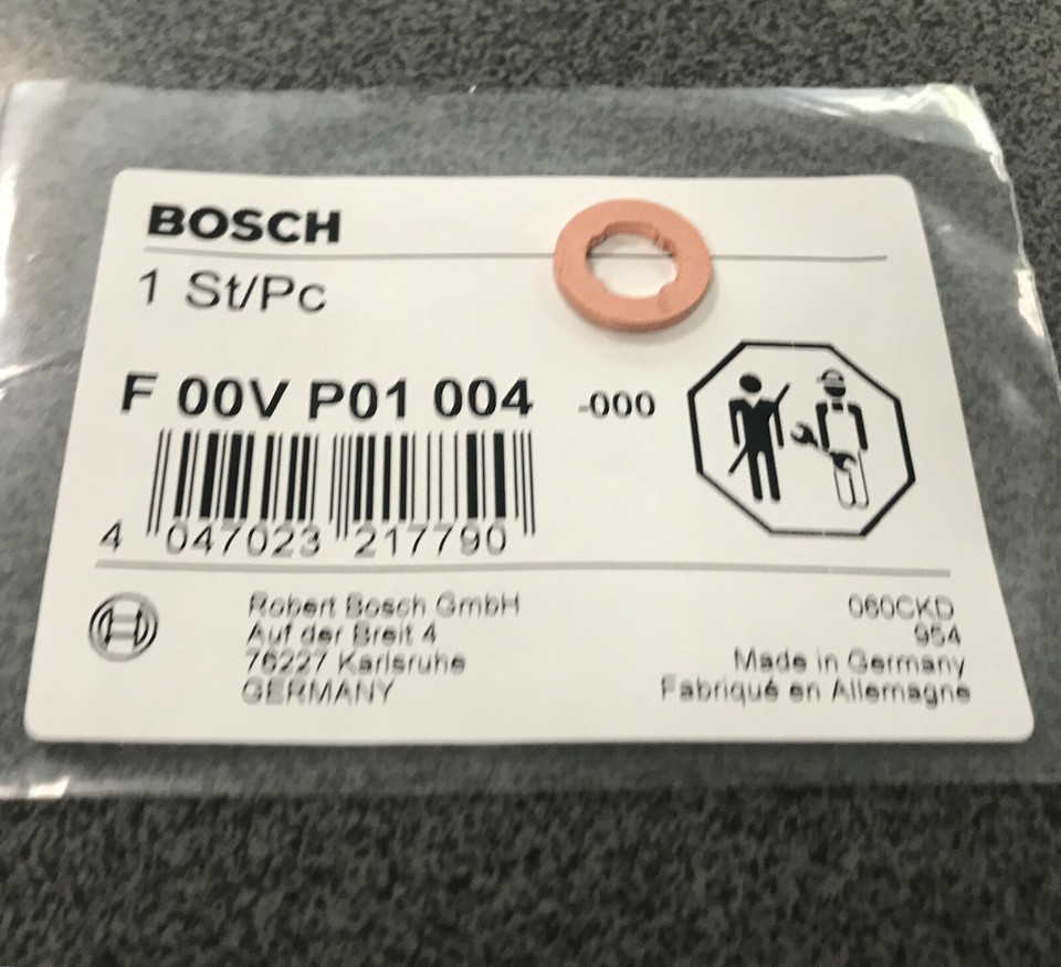 Audi A6 C6 3.0TDi VW Bosch diesel injector seals F00VP01004 Common Rail ...