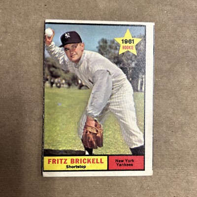 1961 Topps Baseball Fritz Brickell New York Yankees Card #333 | eBay
