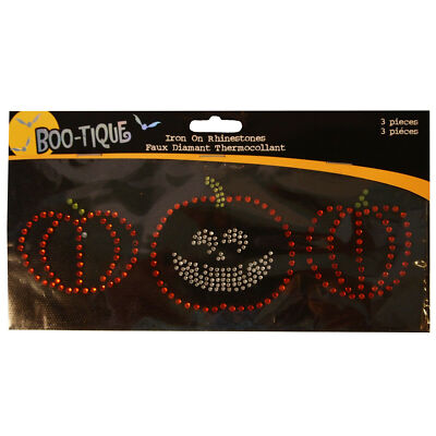 Halloween : Boo-Tique 3 pc Pumpkin Patch Iron-On Rhinestone Transfers ...