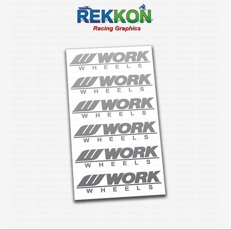 x6 3.5" 89mm Work Wheels Spoke Sticker Decal Alloy Rim Meister S1 kai ...