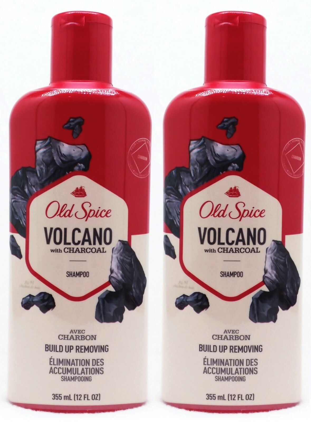 2 Old Spice VOLCANO with CHARCOAL Shampoo Men, 12 Oz. | eBay
