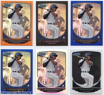Lot of (220) Steven Negron 2013 Bowman Draft COLOR Chrome Prospect RC's ...