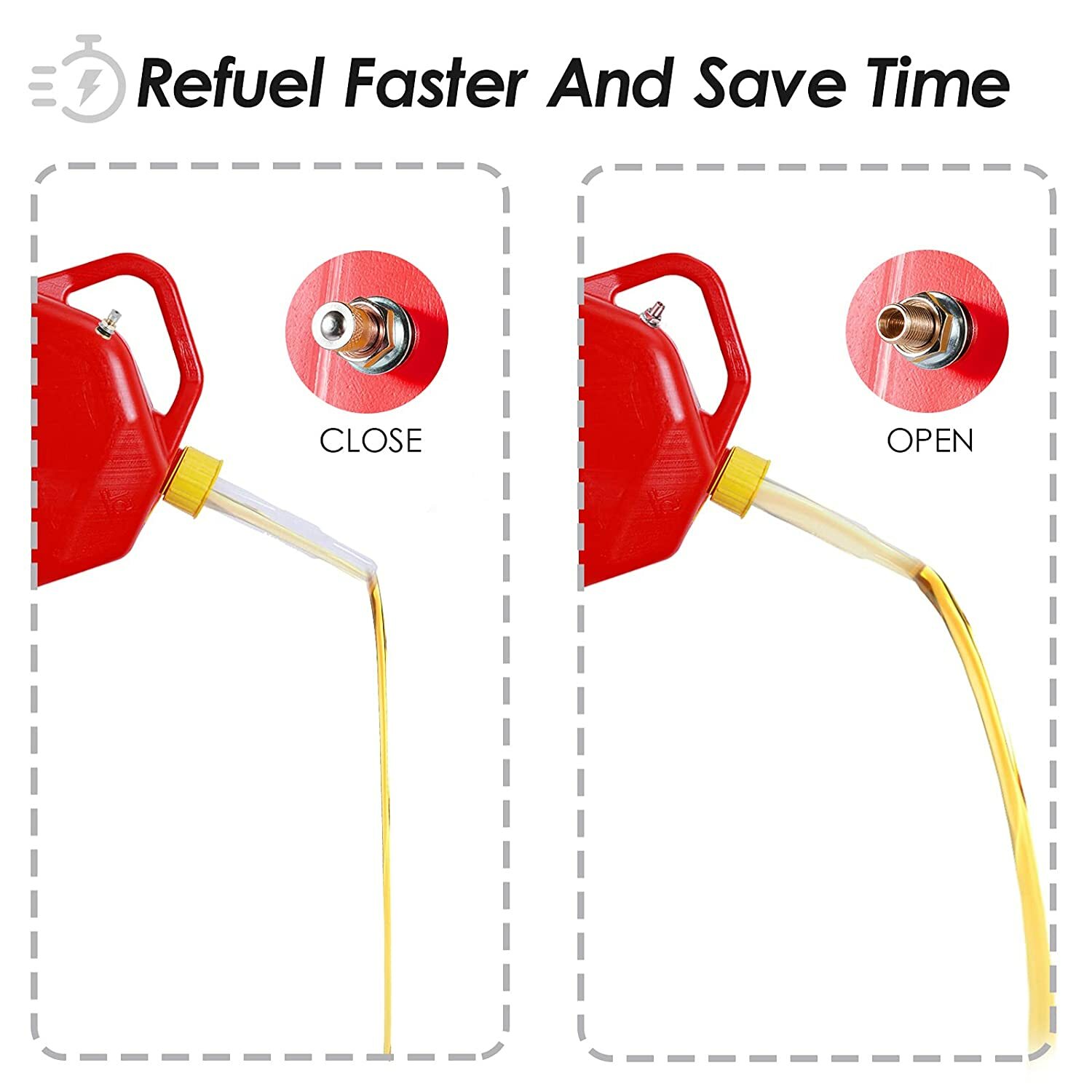 10 PCS Fuel Gas Can Jug Vent Caps For Gas Fuel Water Can to Allow ...