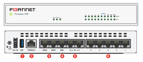 Fortinet FortiGate FG-70F Network Switch Firewall Secure SD-WAN 10xGE ...