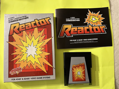 Atari 2600 Reactor Game Cartridge Parker Bros Complete CIB 1982 Tested ...