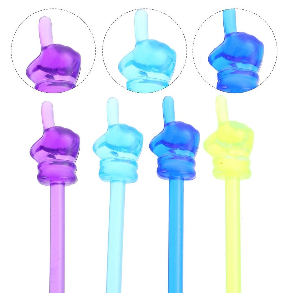 4 Pcs Glow Stick Party Finger Light Trick Colorful Sticks Wand | eBay UK