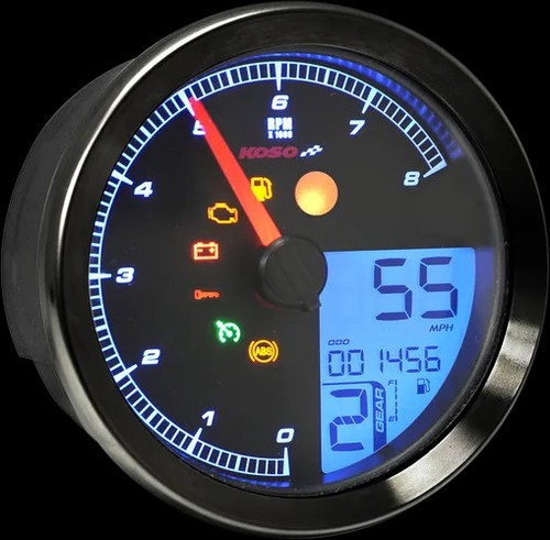 Koso Black Electronic Speedometer Tachometer Harley Iron 883 09-13 | eBay