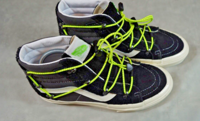 Vans Sk8-Hi Echo Dx Hairy Suede Black Raven Skate Shoe Sz 7.5 Men