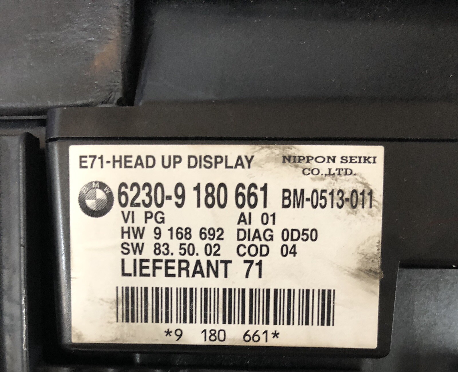 08 09 10 11 12 13 14 BMW X6 Heads Up Display Module 62309215326 OEM | eBay
