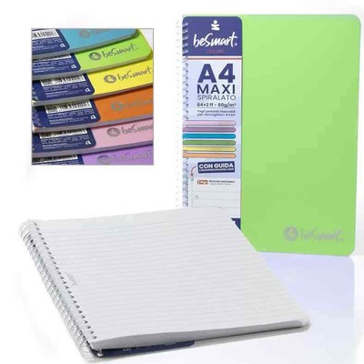 BLOCK NOTES A4 MAXI SPIRALATO 1R 64 FOGLI VARI COLORI 1PZ (00330693) | eBay