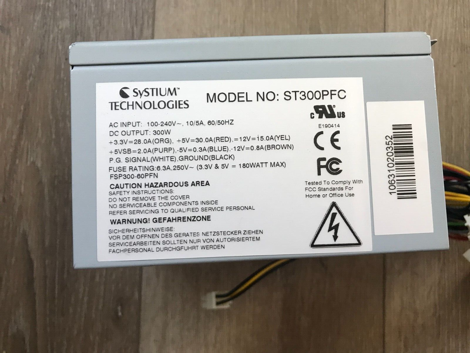 Systium Technologies ST300PFC ACDC 300W ATX Computer Power Supply | eBay