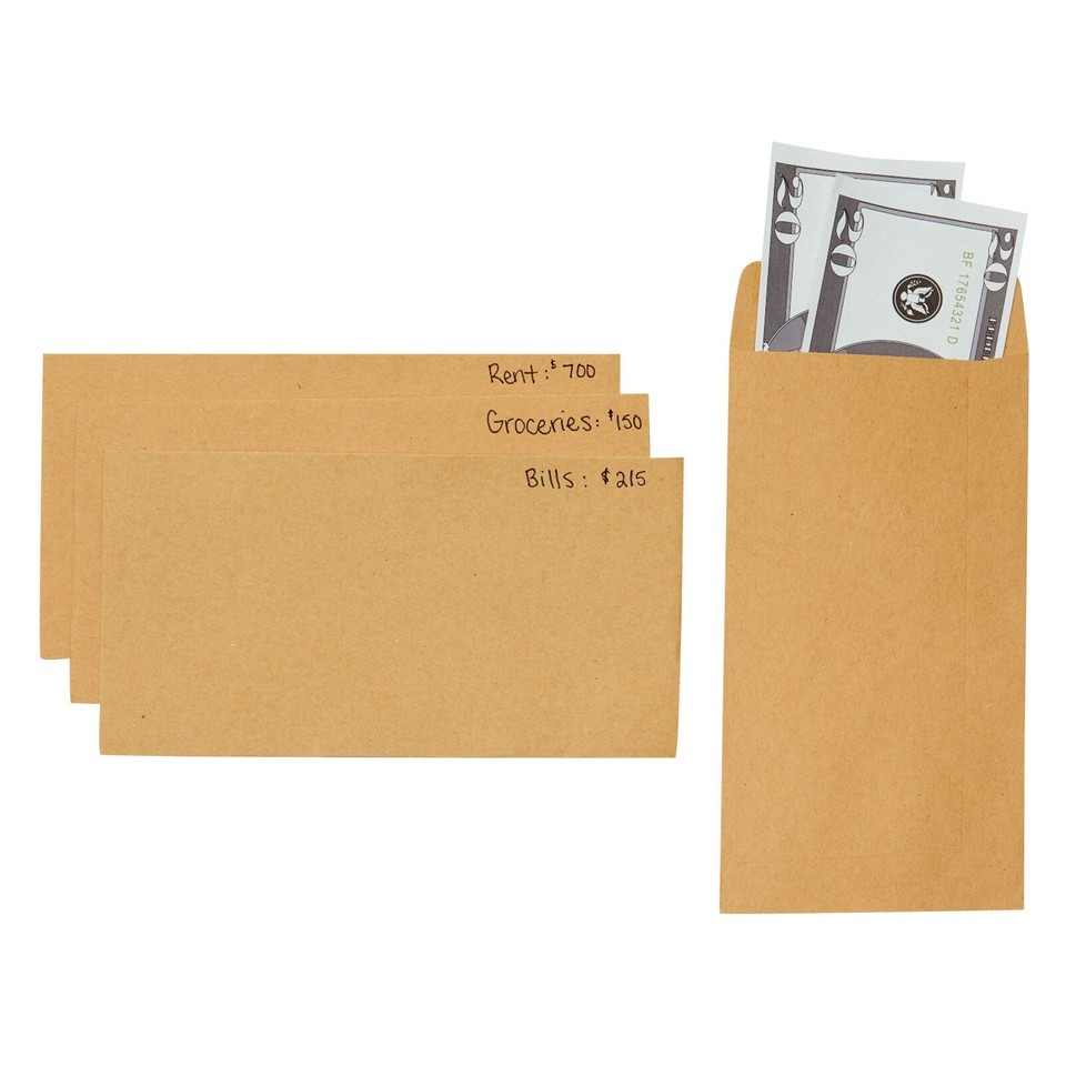 100-Pack #7 Money Envelopes for Banks, Cash, Coins, and Budgeting, 3.5 ...