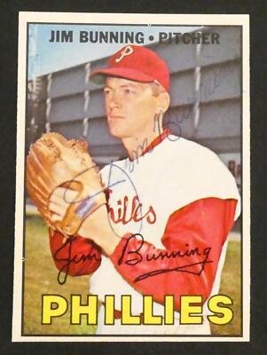 Jim Bunning Signed 1967 Topps #560 High Number Baseball Card | eBay