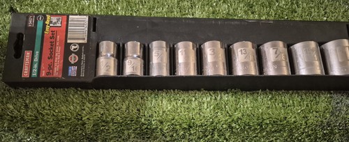 Craftsman 34571 1/2in Drive 12pt Socket Set 9pc USA Easy-Read SAE ...