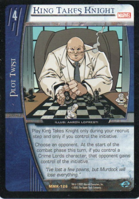 Marvel VS CCG - Marvel Knights - King Takes Knight #126 | eBay