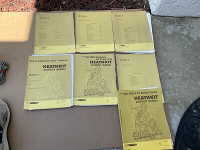 Vintage 1973 Heathkit 6 Color TV GR-2000 Manuals-Complete Set + GRA ...