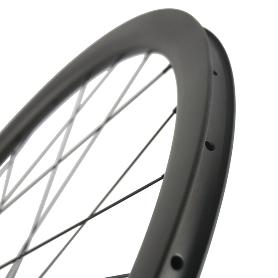 700C Disc Brake Wheelset 38mm Front+Rear Carbon Wheels Road Bicycle QR ...