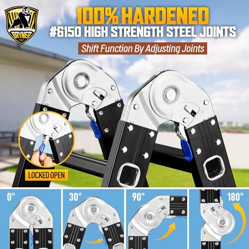 Bryner 12 Ft Ladder 7-in-1 Multi-Purpose Aluminium Extension Ladder ...