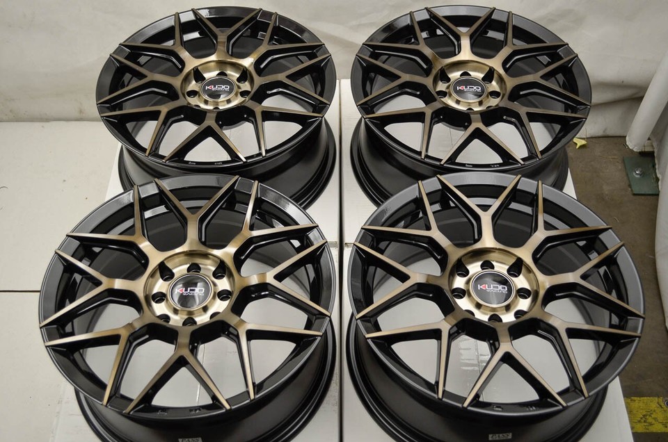 16x7 Bronze Black Wheels Rims 4 Lugs Mazda MX-5 Miata Mini Cooper ...