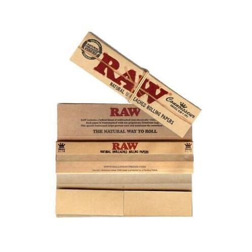 New RAW Connoisseur Classic King Size Rolling Papers + Tips Filters ...